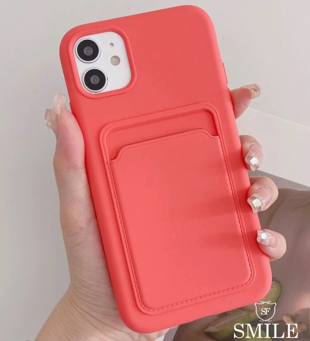 SOLID PHONE CASE WITH CARD SLOT - Smile Fashion JO