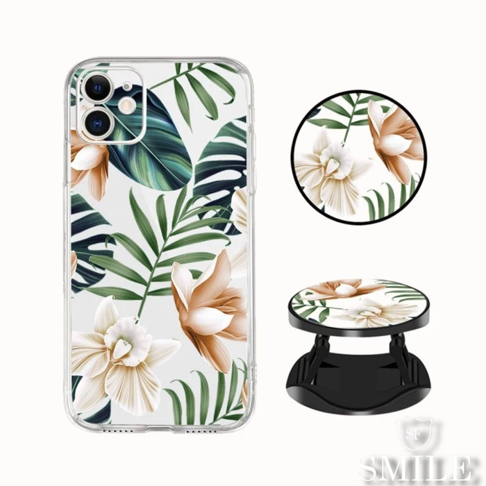 PLANTS PATTERN PHONE CASE (2 PIECES)