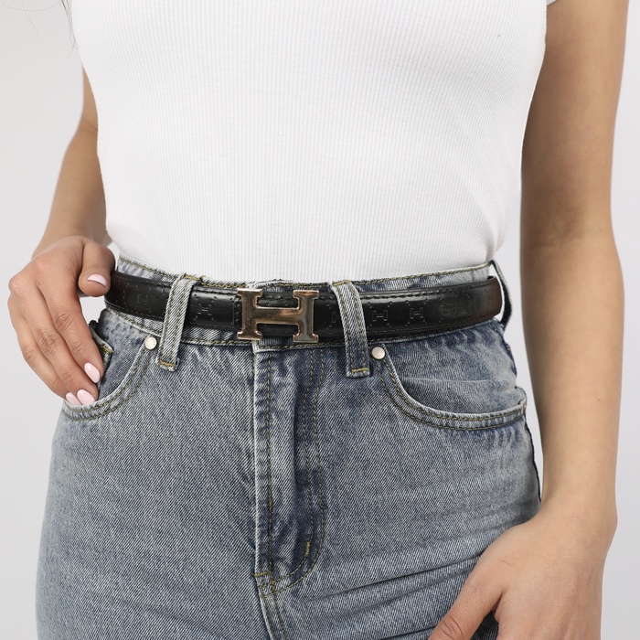 LUXURY LEATHER BELT WITH H LOGO