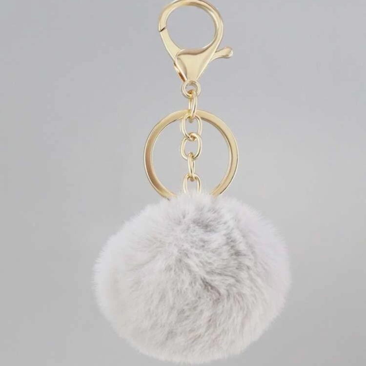 FUZZY ROUND BALL KEYCHAIN – SmileFashionJO