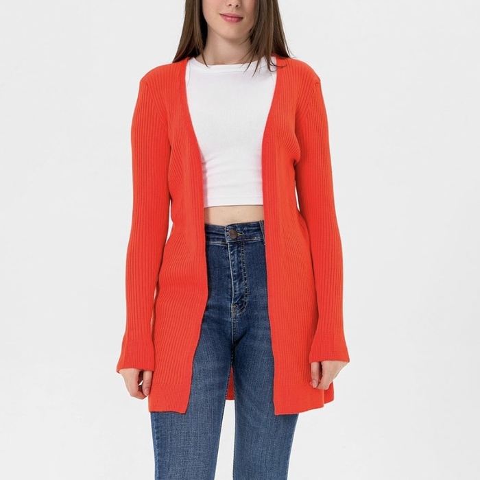 LONG SLEEVES KNIT SIMPLE JACKET - Smile Fashion JO